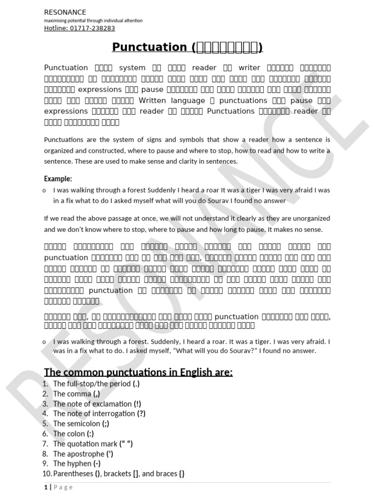 PUNCTUATION | PDF