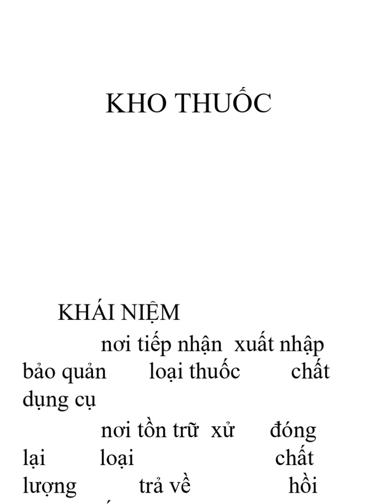 Kho Thuoc GSP | PDF