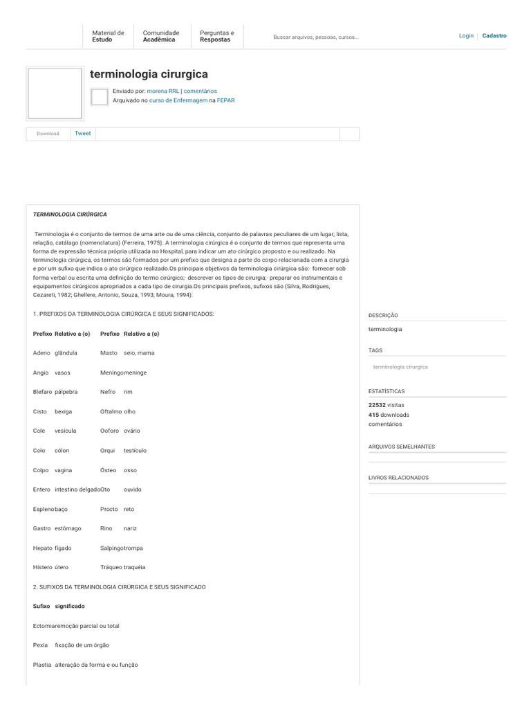 Terminologia_cirurgica_terminologia_2024_ | PDF