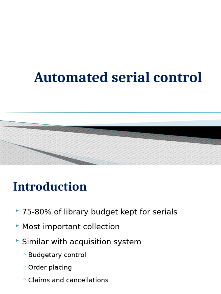 Automated Serial Control | PDF
