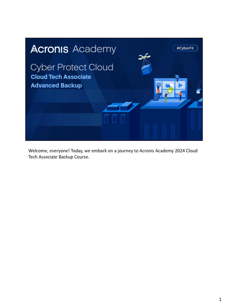 Acronis Cloud Tech Associate Advanced Backup 2024 Handout | PDF | Backup | Virtual Machine