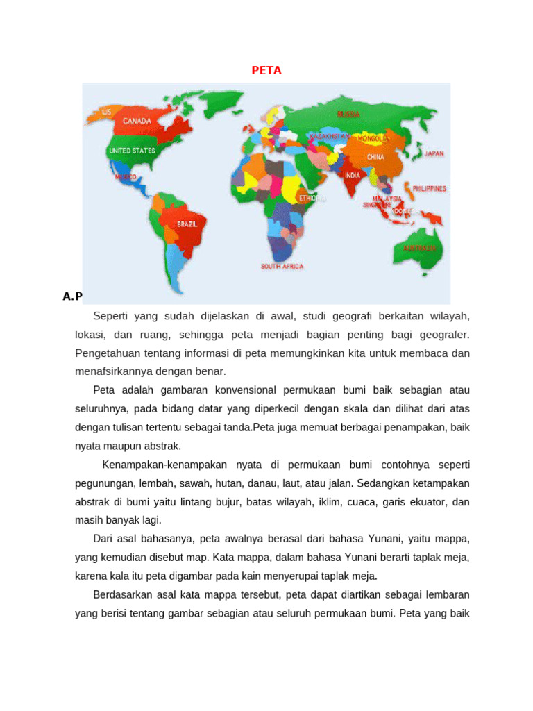Elemen Peta dan Fungsinya di Indonesia | PDF