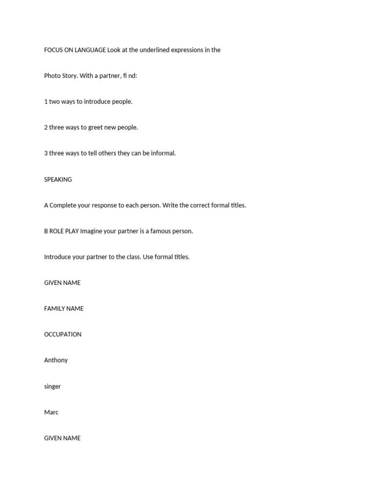 Formal Titles and Introductions Guide | PDF