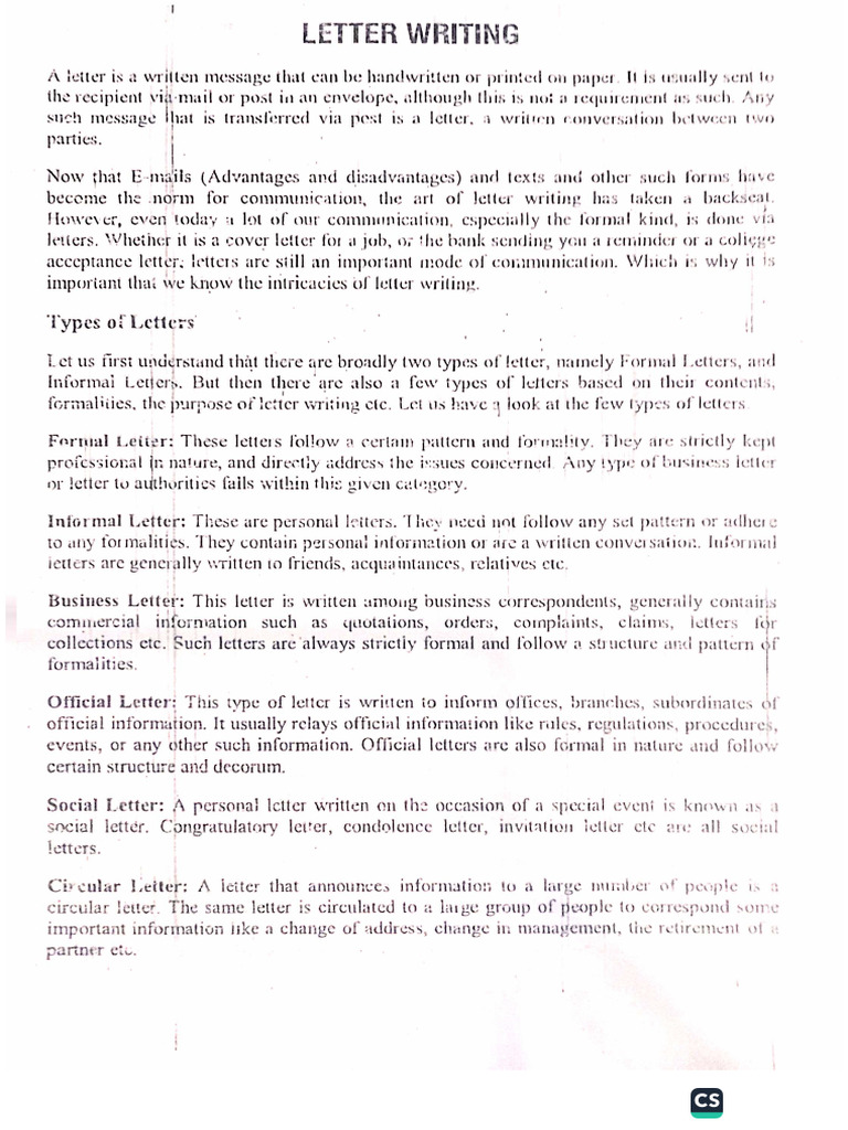 Latter Writing | PDF