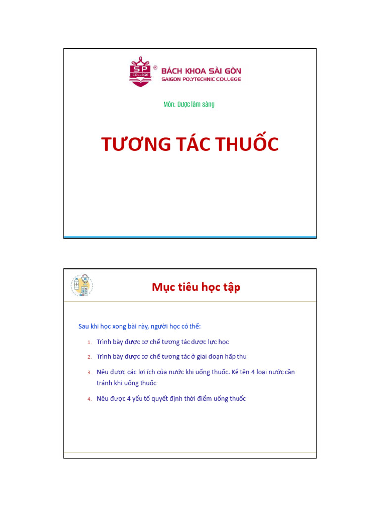Tuong Tac Thuoc | PDF