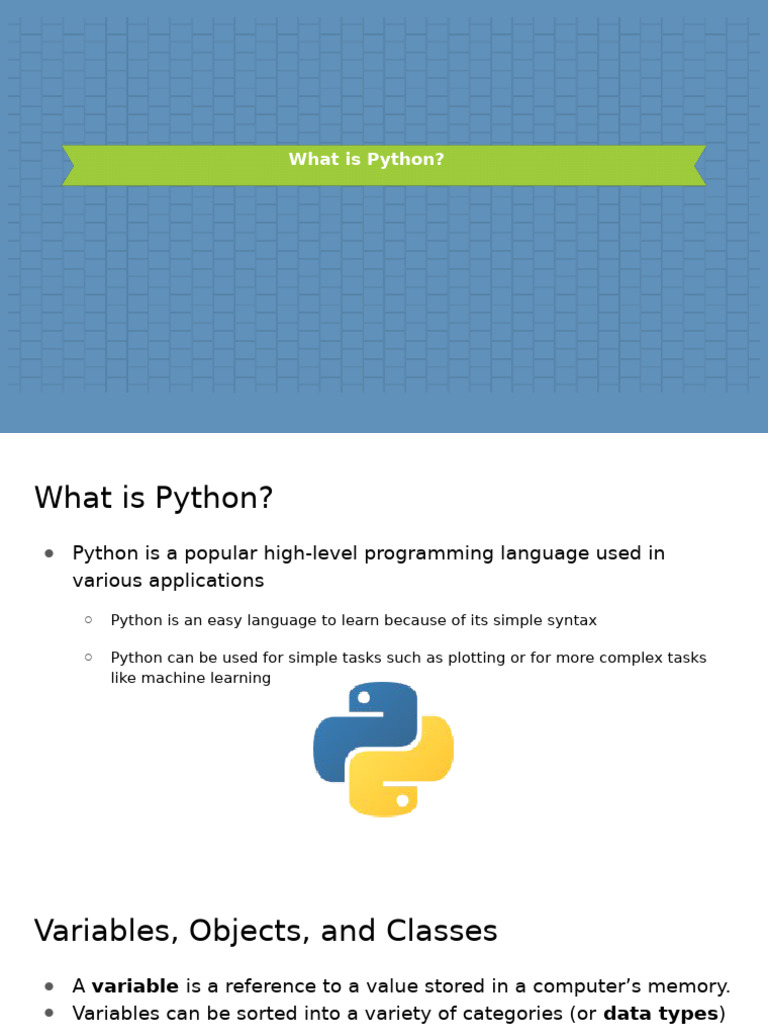 Uom 2552 What Is Python Presentation | PDF | Parameter (Computer Programming) | Control Flow