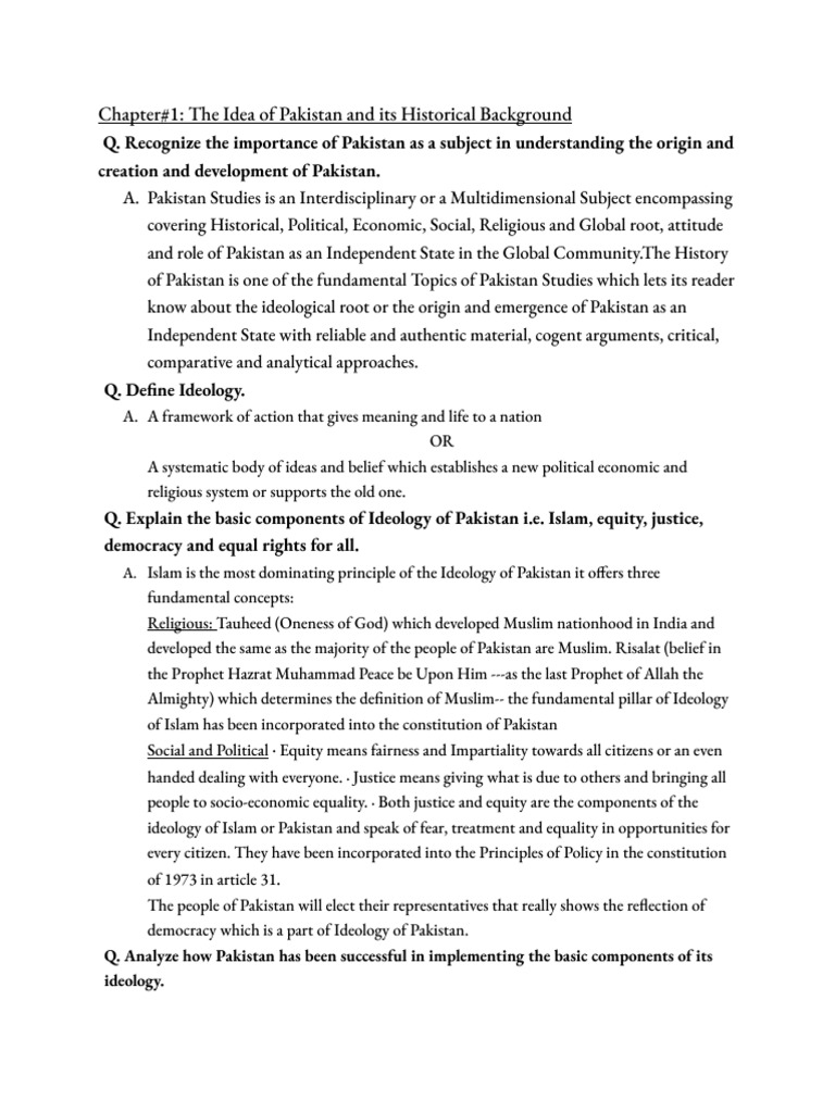 Pakistan Studies HSSC II | PDF | Pakistan | Legislature