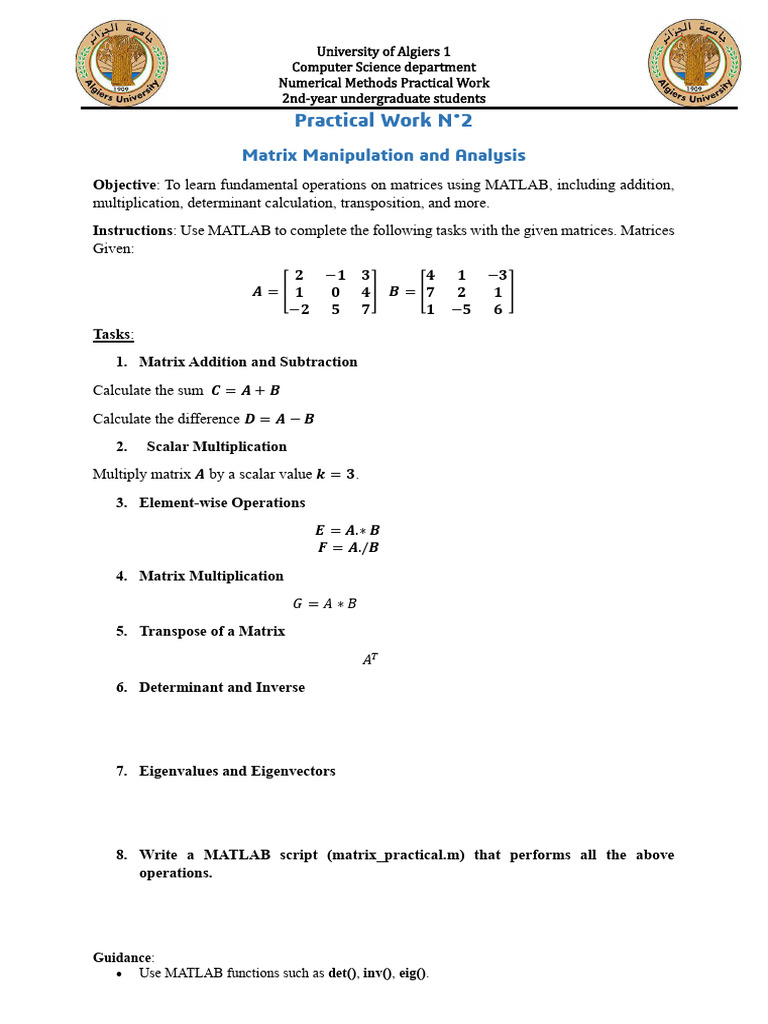 Practical Work N 2 | PDF Practical Work N 2 | PDF