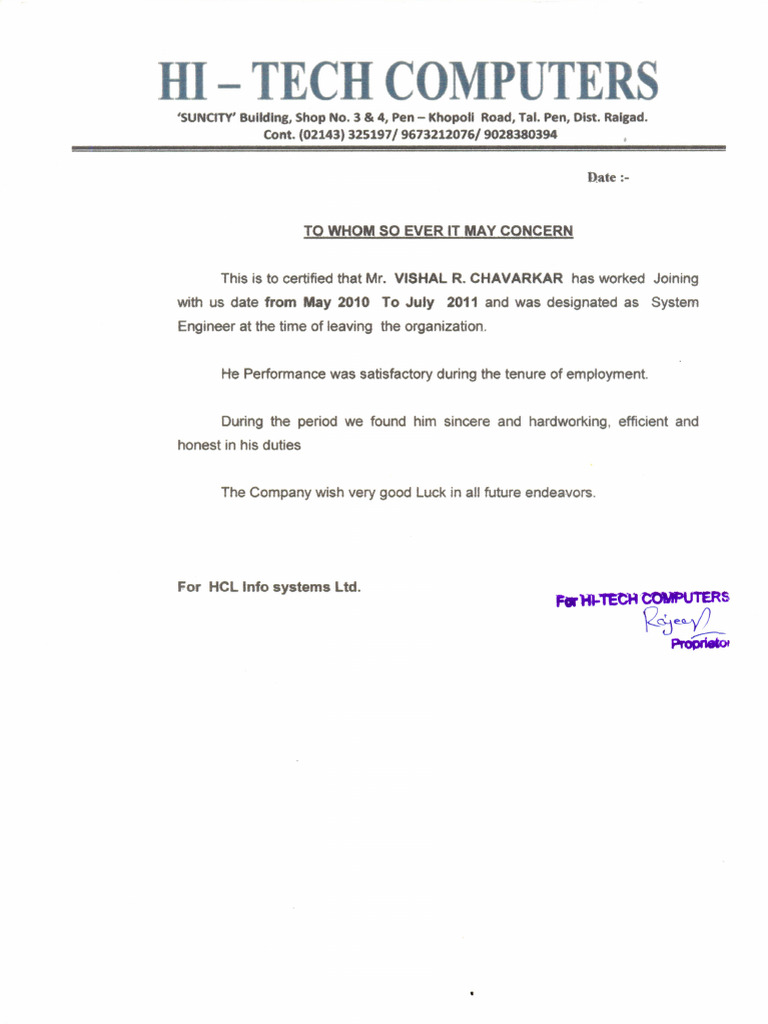 Hitech EXP LETTER | PDF