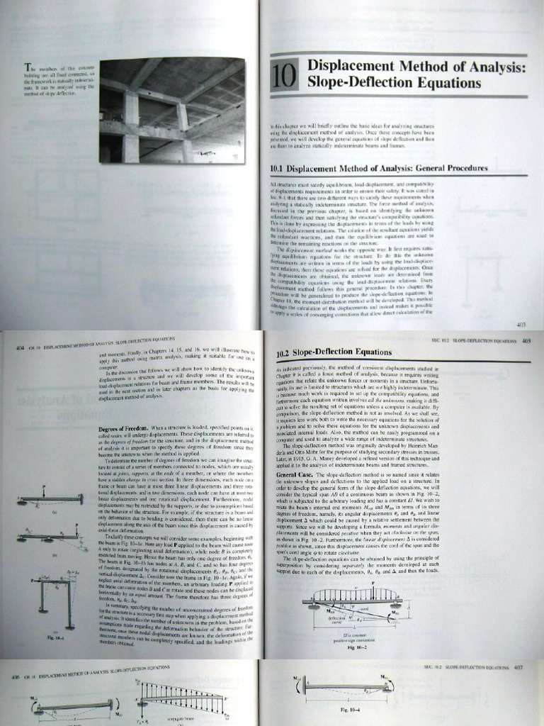 Chap 10 (Slope Deflection) | PDF