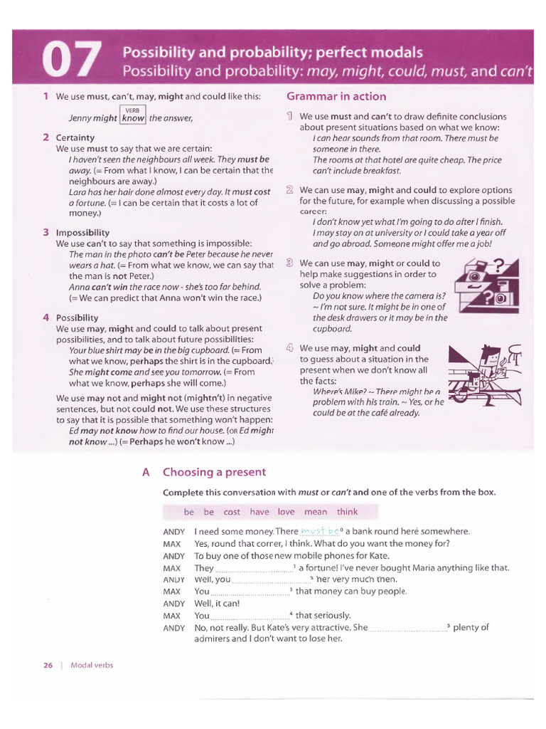 Modal Verbs of Possibility and Probability | PDF