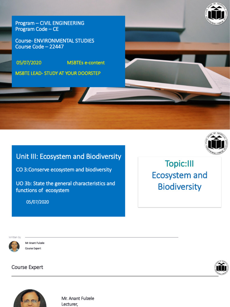 EVS - CO3 - PPT - UO 3b | PDF | Ecosystem | Soil