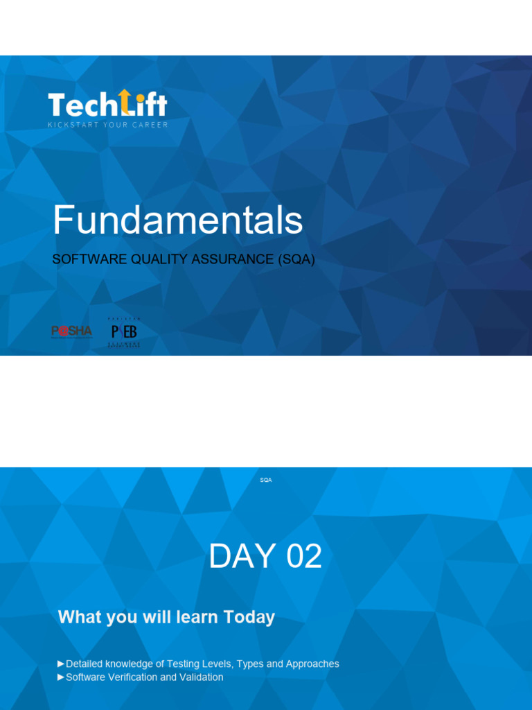 SQA Testing Levels and Methodologies Guide | PDF | Software Testing ...