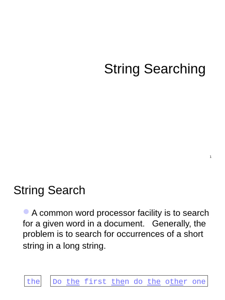 String Searching Algorithms Explained | PDF | String (Computer Science) | Mathematical Logic