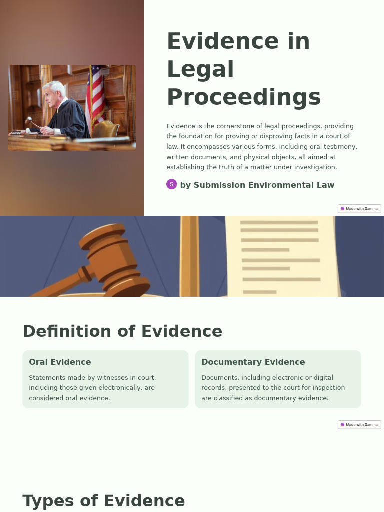 Types and Importance of Legal Evidence | PDF | Evidence ...