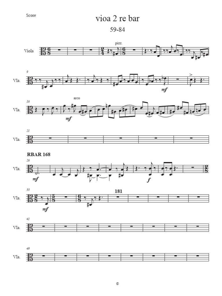 Viola 2 - Score | PDF