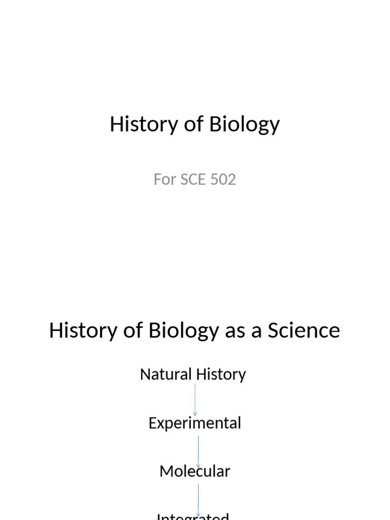 History of Biology For UCE | PDF