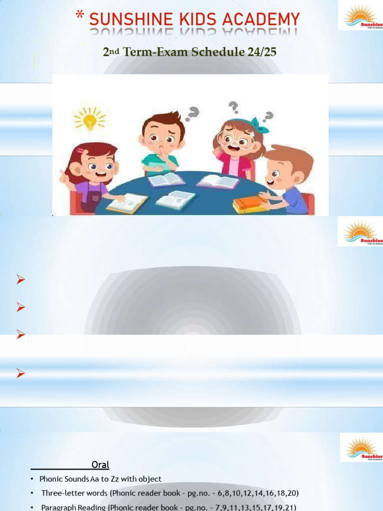 2nd Term Exam Timetable 2024 To 25-1 | PDF