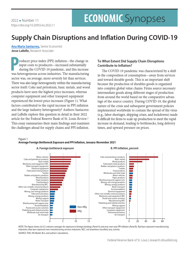Supply Chain Disruptions and Inflation During Covid | PDF | Inflation ...
