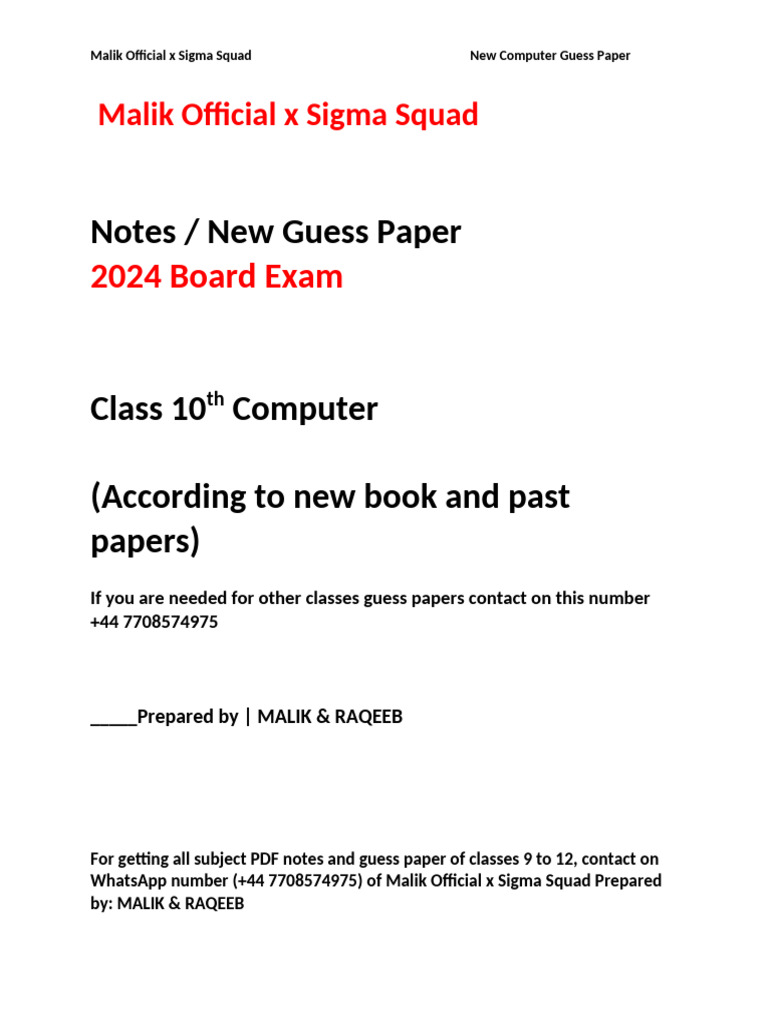 Malik Official X Sigma Squad | PDF | Computer Program | Programming