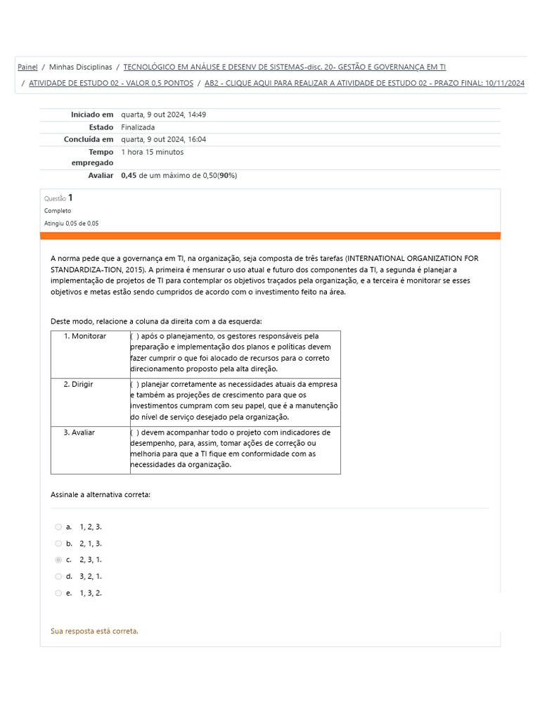 Ab2 - Clique Aqui para Realizar A Atividade de Estudo 02 - Prazo Final - 10 - 11 - 2024 - Gestao ...