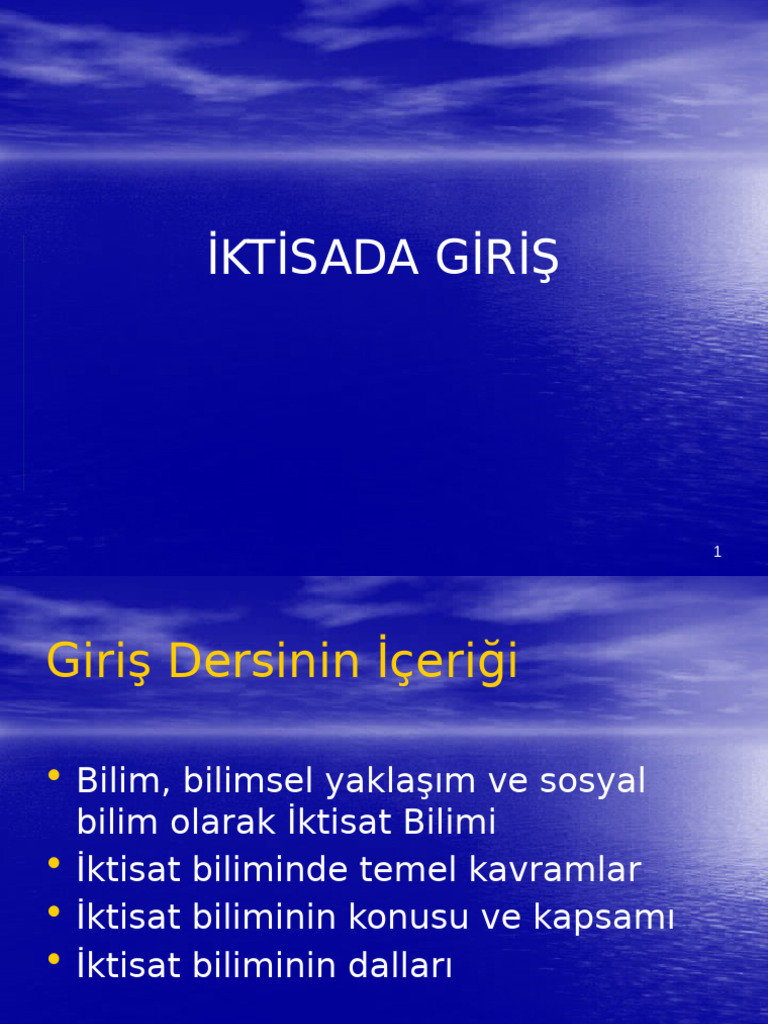 Iktisada Giris | PDF