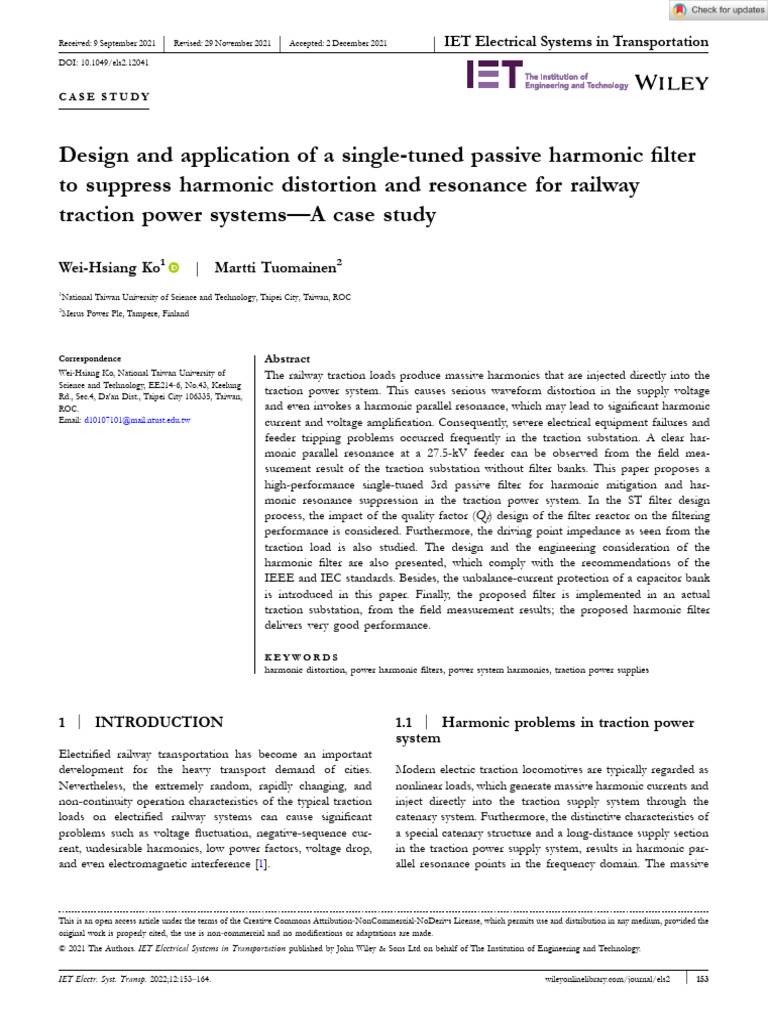 IET Electrical Syst in Trans - 2021 - Ko - Design and Application of A ...