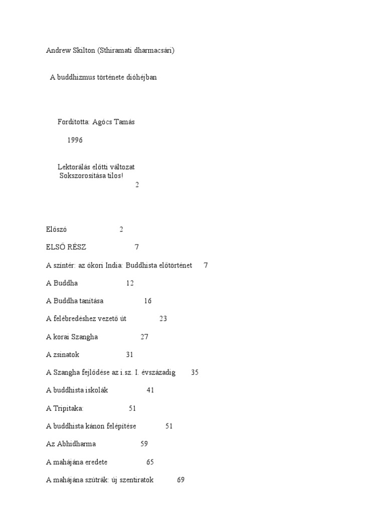 Andrew Skilton - A Buddhizmus Története | PDF
