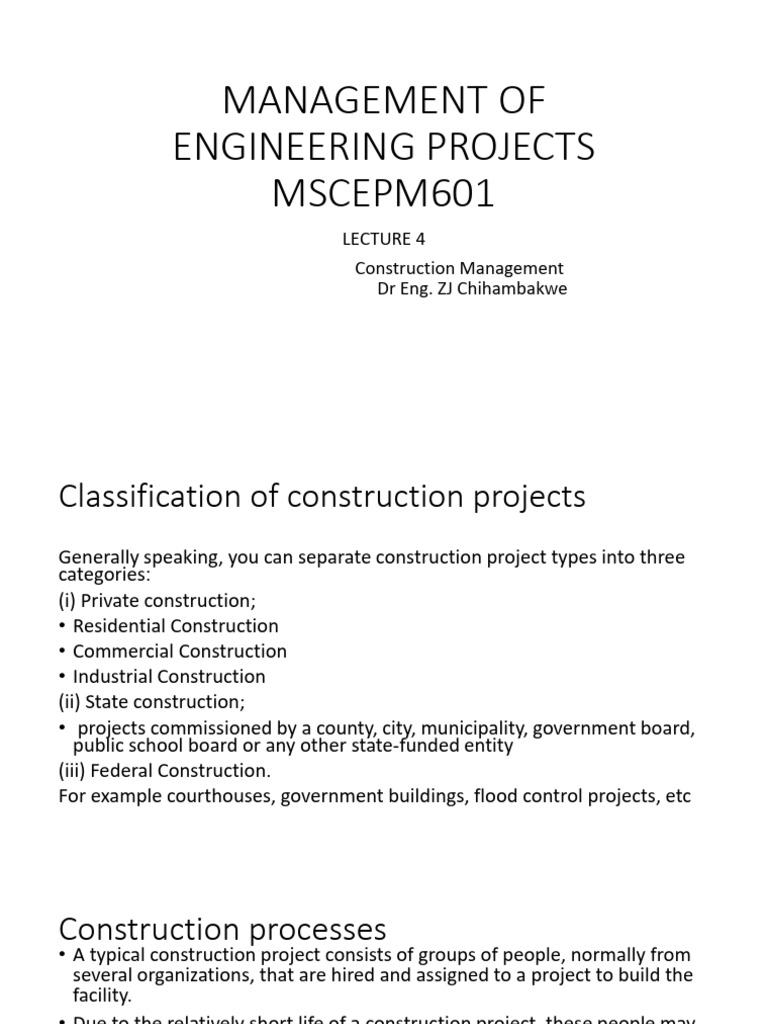 Lecture 4 Construction Processes | PDF | Occupational Safety And Health ...