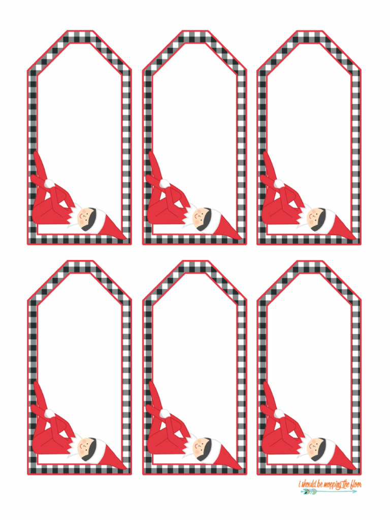 Black Gingham Gift Tags | PDF