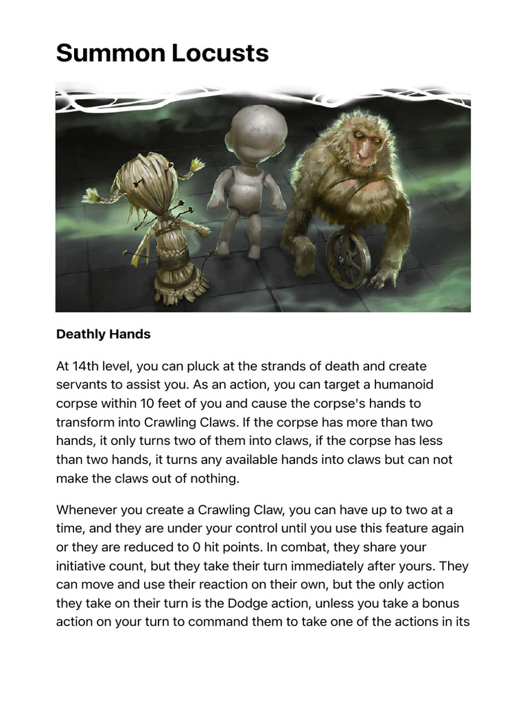 Witch Class | GM Binder | PDF