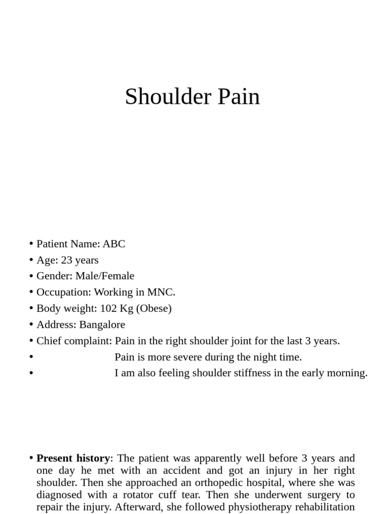 Osteoarthritis of Shoulder | PDF | Musculoskeletal System | Joints