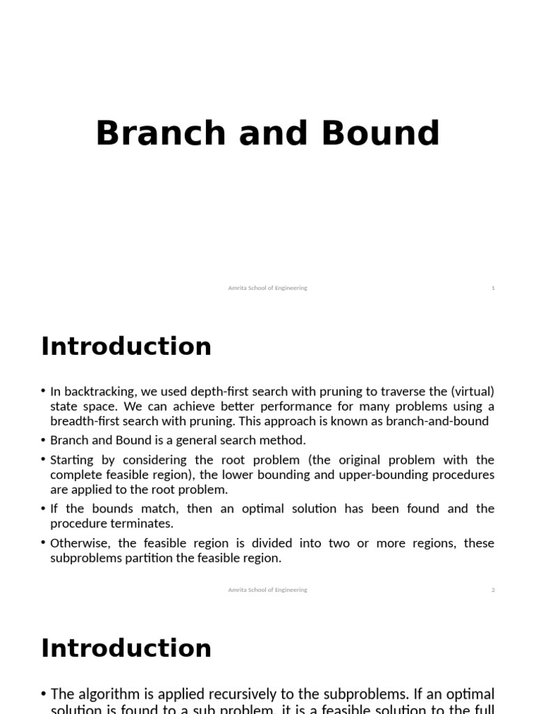 7-Branch and Bound-updated | PDF | Computational Complexity Theory | Computational Science