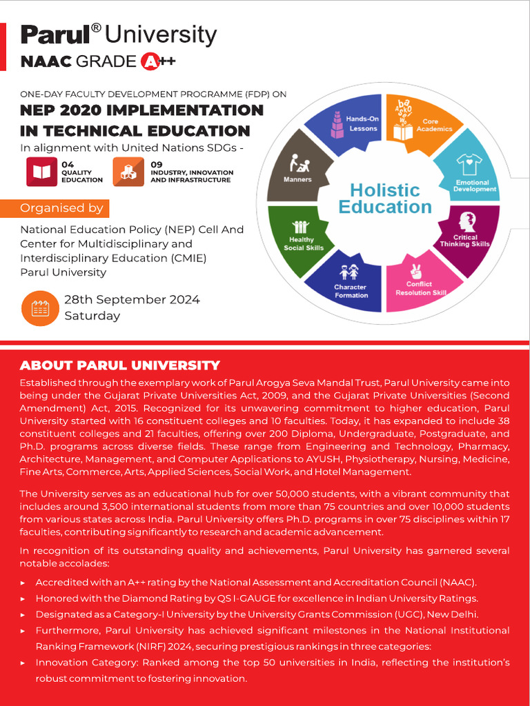One-Day FDP On NEP 2020 Implementation in Technical Education | PDF