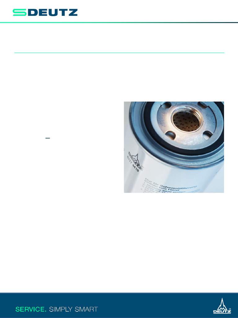 Flyer DEUTZ oil filter | PDF | Filtration | Materials