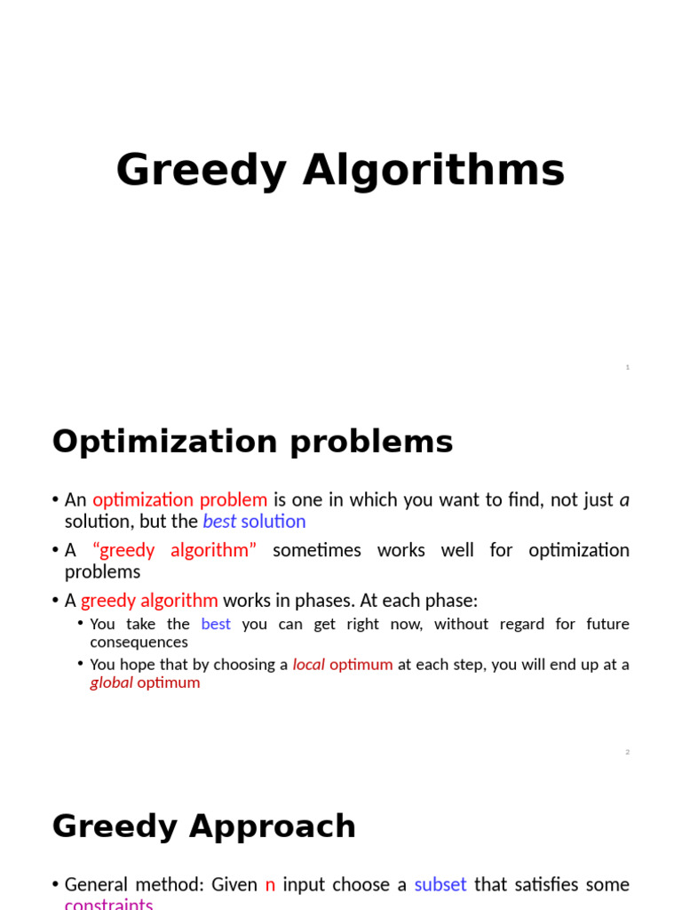 4-Greedy Algorithms | PDF | Mathematical Optimization | Computer Science 4-Greedy Algorithms | PDF | Mathematical Optimization | Computer Science