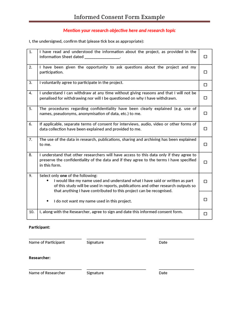 Consent Form | PDF | Consent