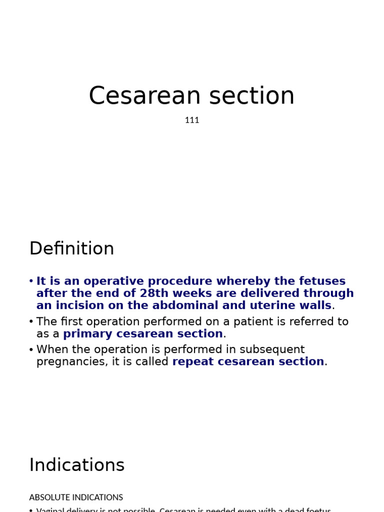 C Section | PDF | Caesarean Section | Childbirth