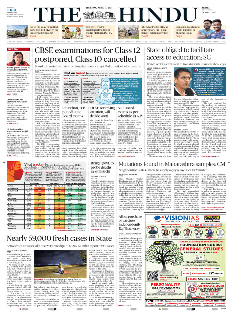 15 04 2021 Mumbai TH Uxz | PDF