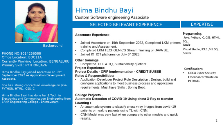 Hima Bindhu - CV | PDF | Computing | Software Engineering