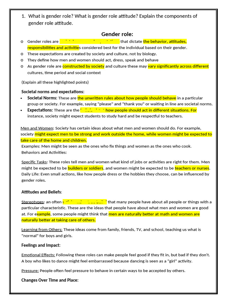 GE- PYQ 1 | PDF | Gender Role | Empathy