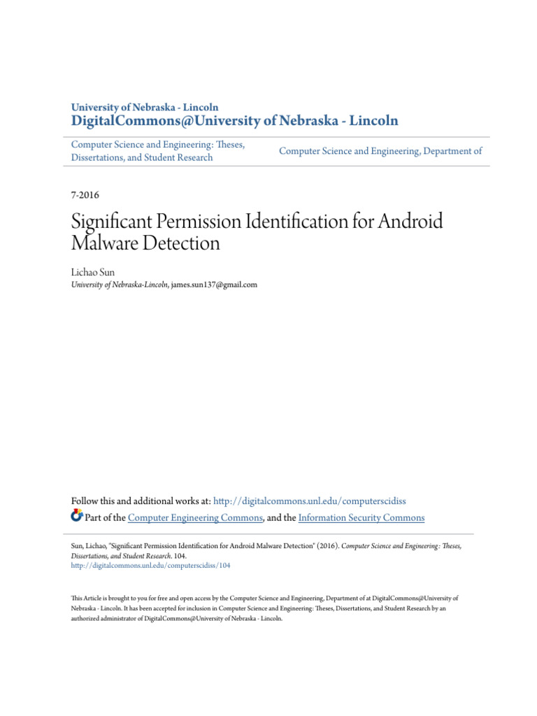 Significant Permission Identification For Android Malware Detecti | PDF ...
