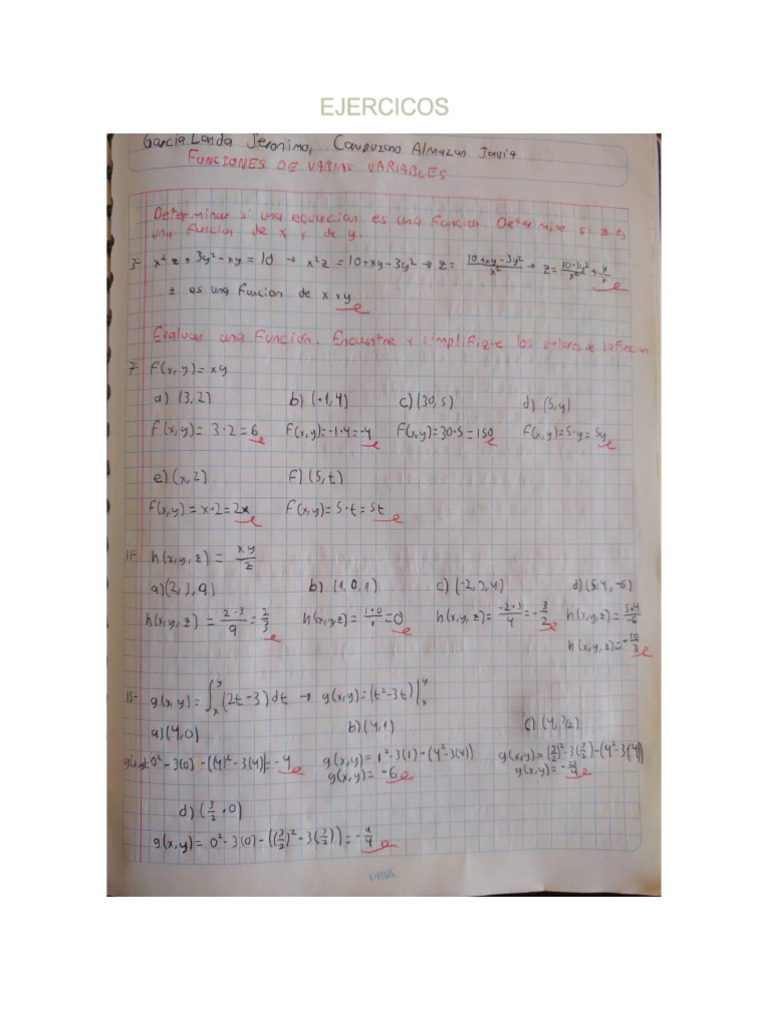 Funciones de Varias Variables | PDF