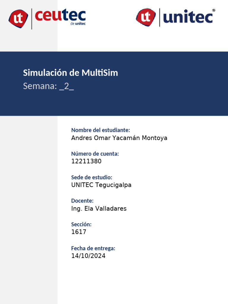 Análisis de Simulación MultiSim | PDF