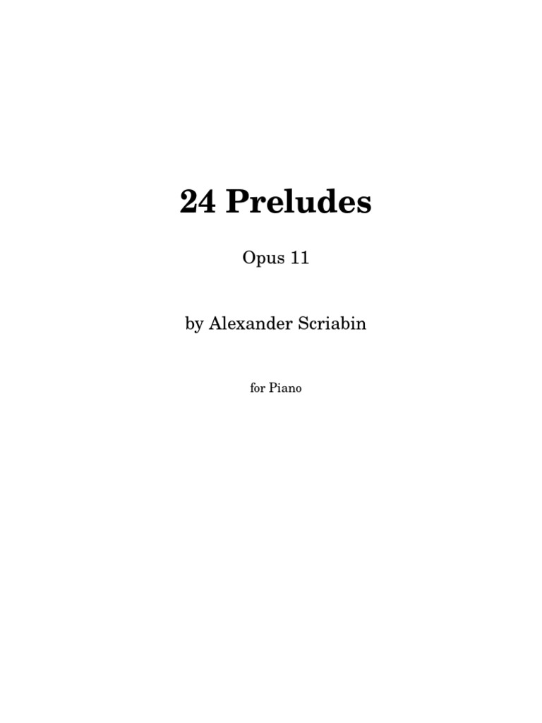 24 Preludes | PDF | Tempo | Musical Keys