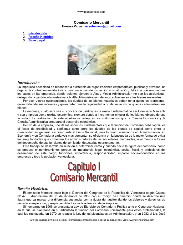 Comisario Mercantil | PDF | Business | Capitalismo