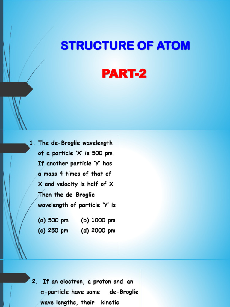 STRUCTURE OF ATOM---2 | PDF | Electron | Atomic Orbital
