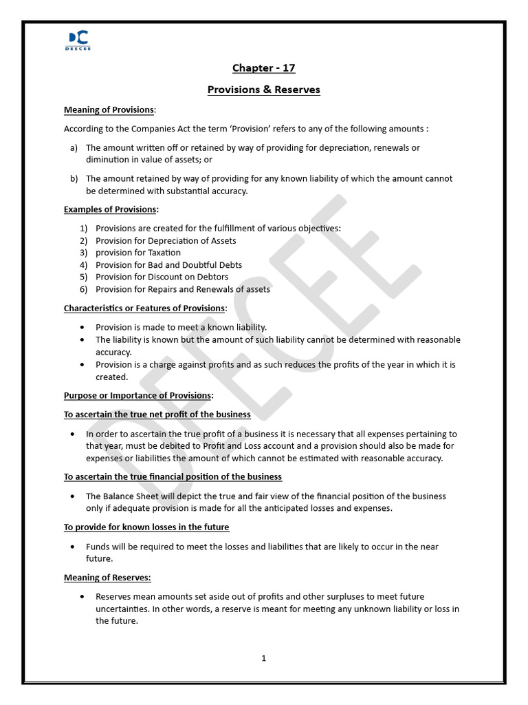 Provisions & Reserves - 35487591 - 2024 - 09 - 08 - 00 - 40 | PDF ...