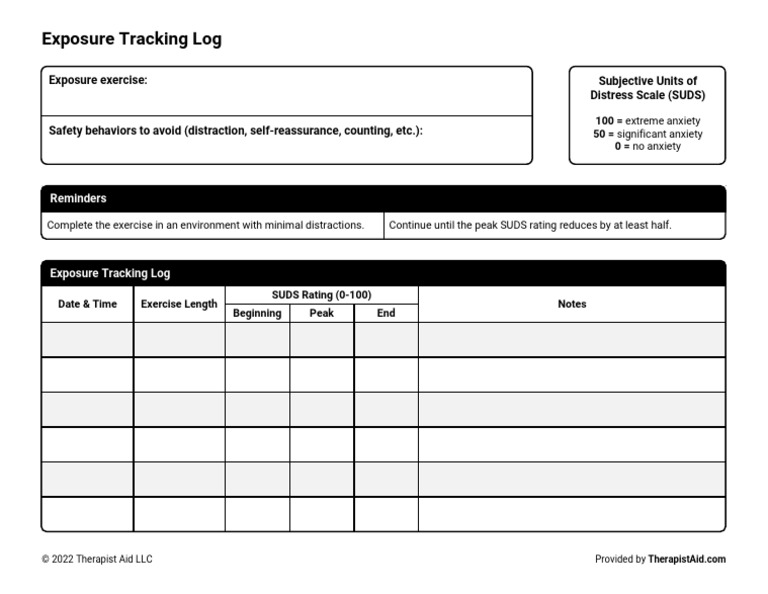 Exposure Tracking Log | PDF
