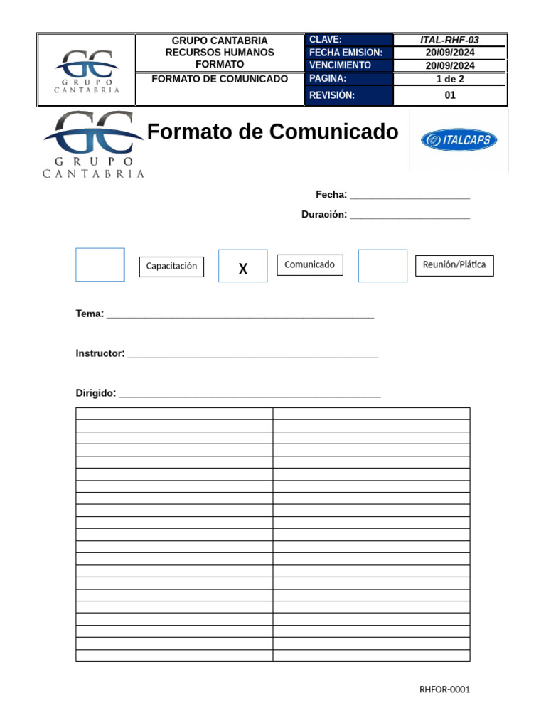 Formato de Firmas comunicados | PDF